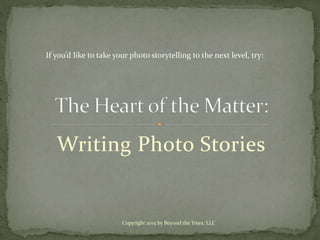 Every Picture Tells a Story Part 1: How To Write Great Photo Captions ...