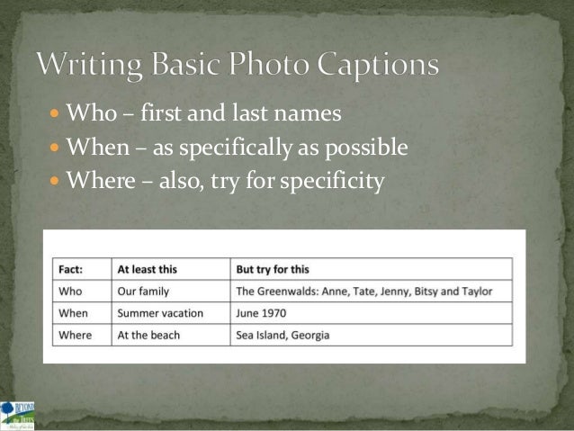 Every Picture Tells a Story Part 1: How To Write Great Photo Captions