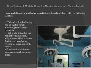 Modular operation theatre basics for surgeons and hospitals | PDF