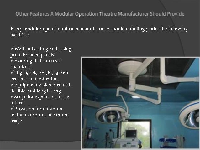 Modular operation theatre basics for surgeons and hospitals