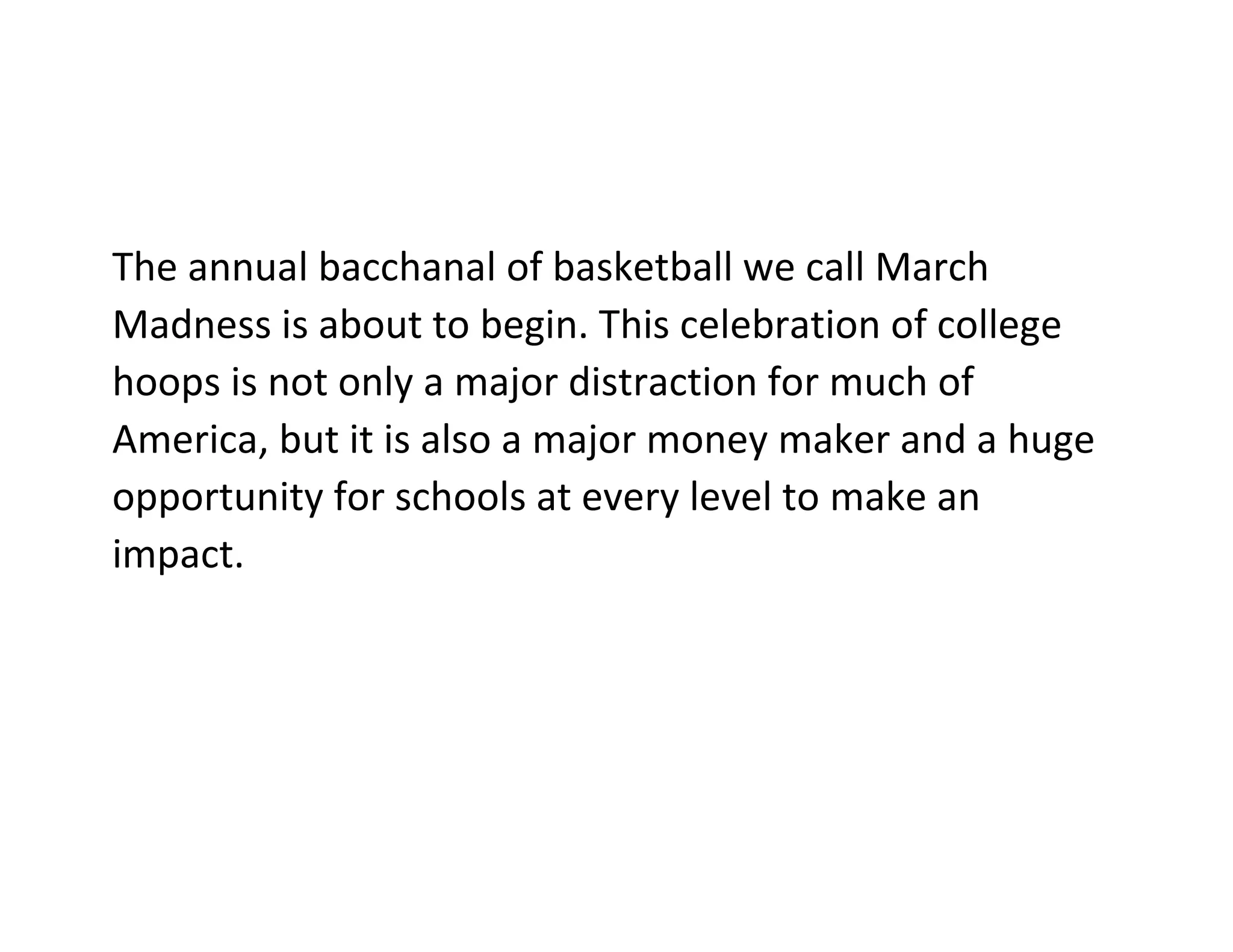 Marketing Madness: How to Harness the Power of ‘March Madness | PPT