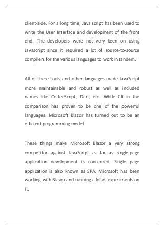 Everything about blazor and its benefits over javascript frameworks
