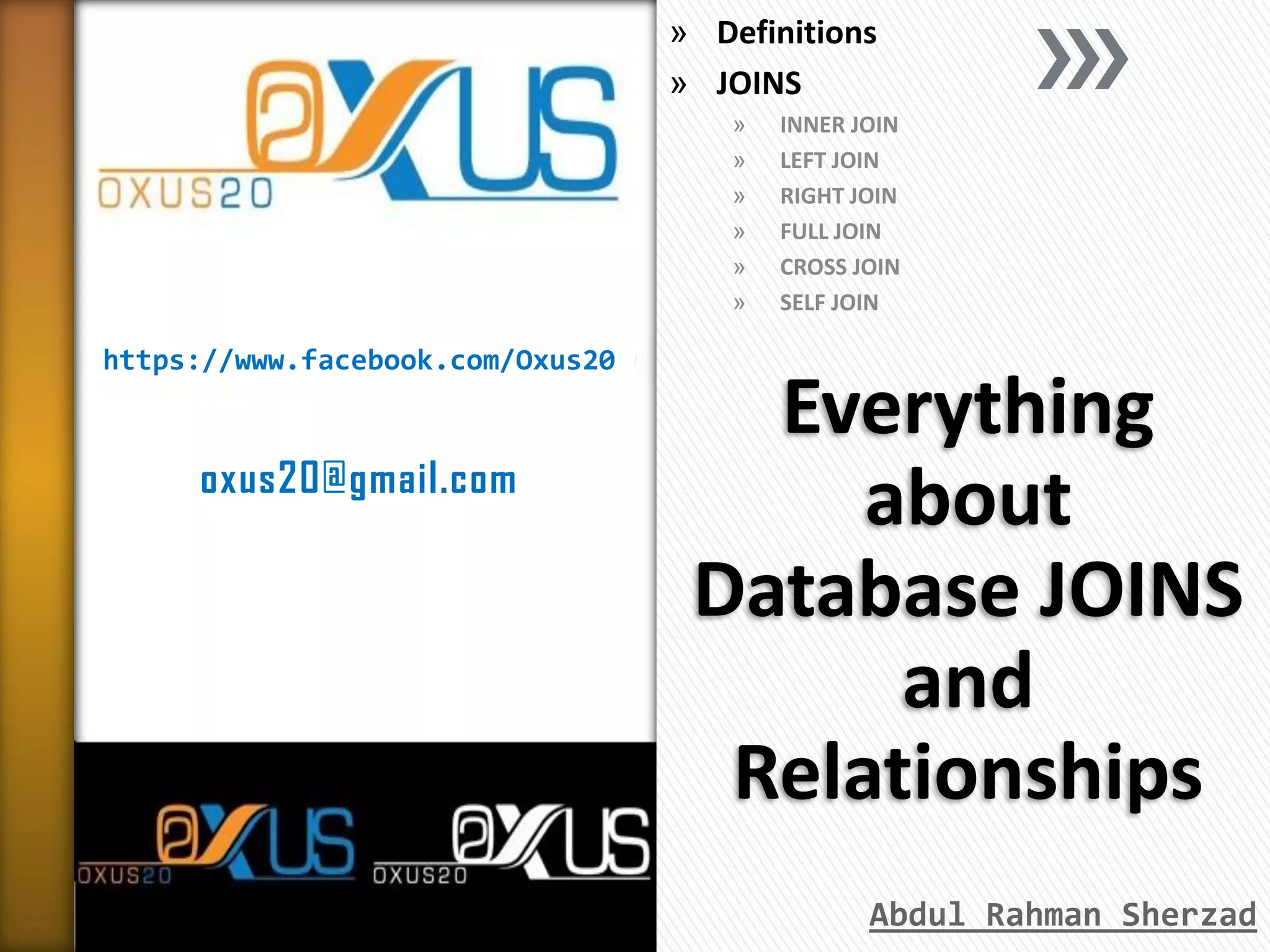 Everything about Database JOINS and Relationships | PDF