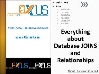 Everything about Database JOINS and Relationships | PDF