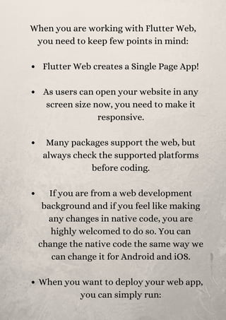 Everything about flutter web development | PDF