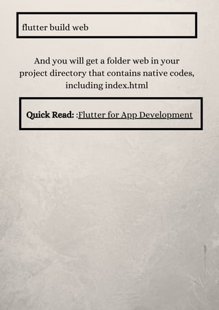 Everything about flutter web development | PDF
