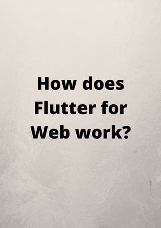 Everything about flutter web development | PDF