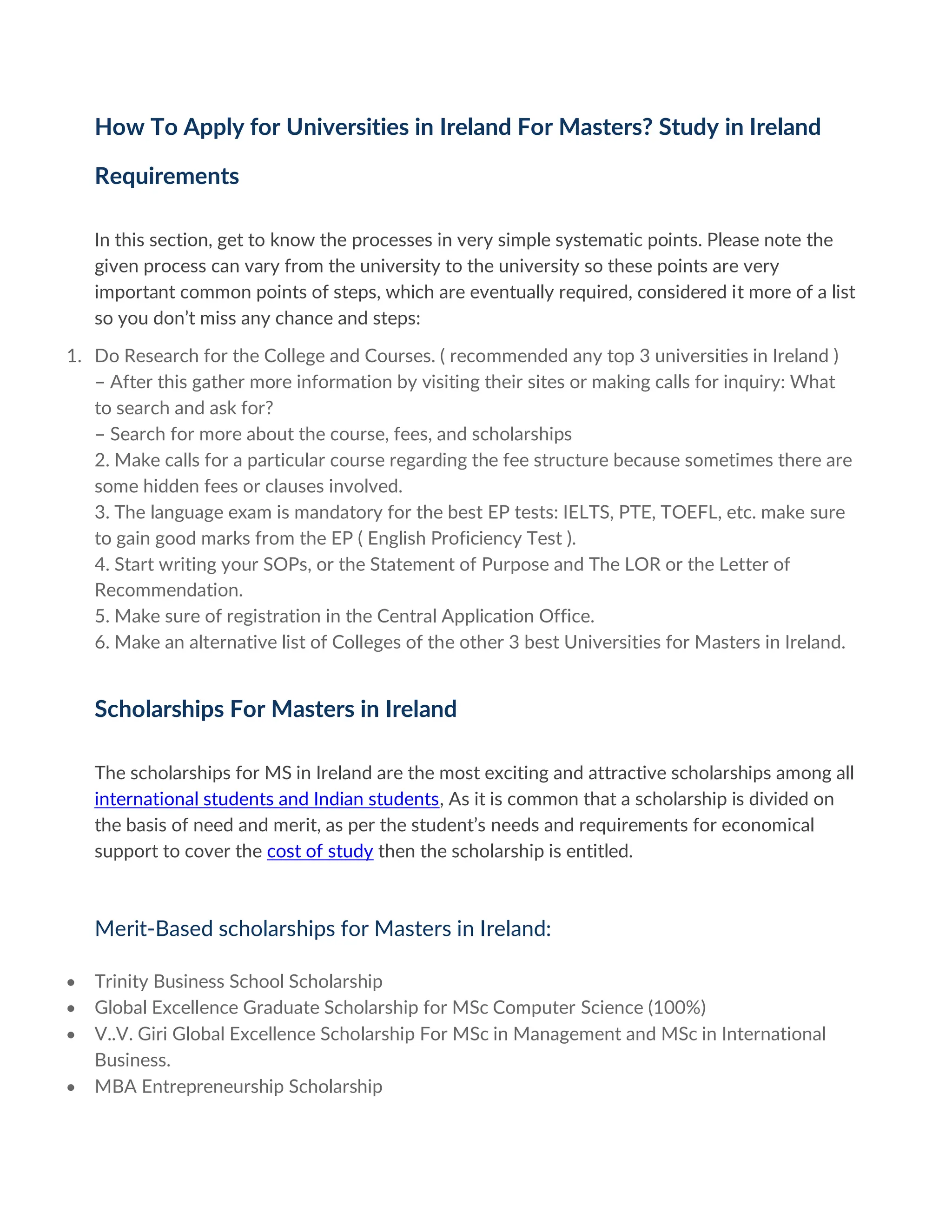All you need to know about Masters in Ireland | PDF | Postgraduate ...