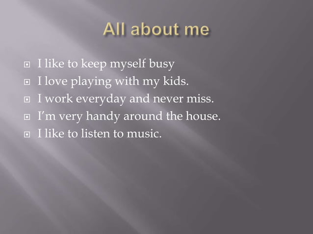 Everything about me | PPT