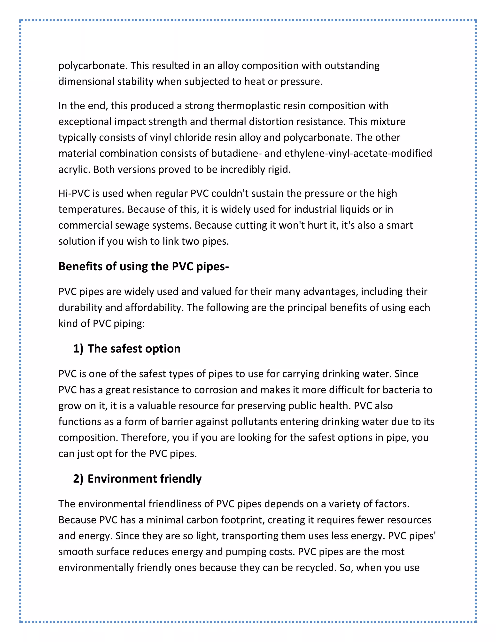 Everything about PVC Pipes, Types and its Manufacturing Process ...