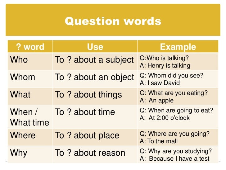 Everything about questions