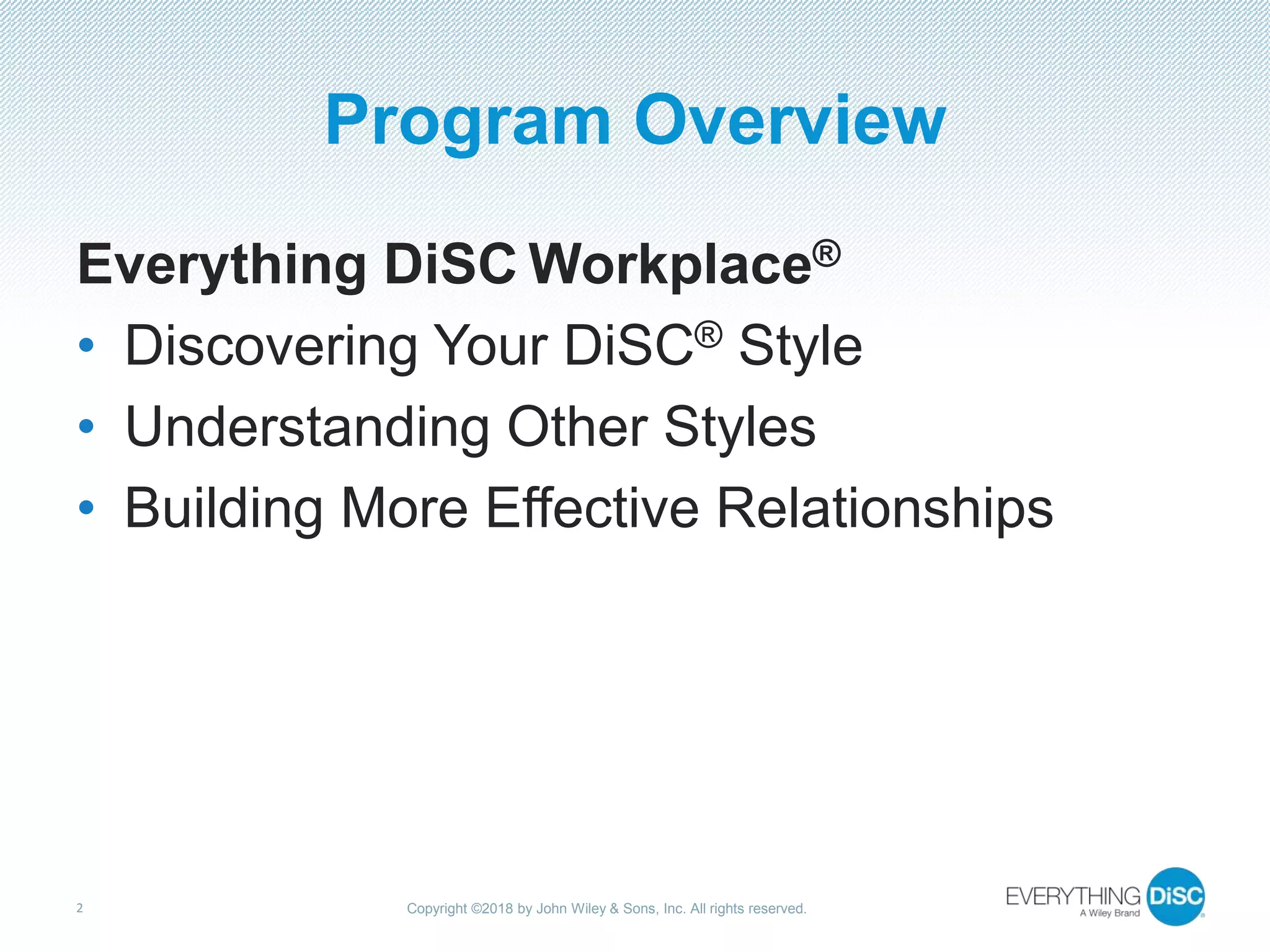 Everything DiSC Workplace PowerPoint (Sample) | PPTX