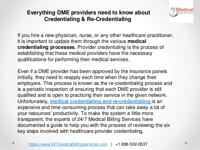 Everything dme providers need to know about credentialing & re ...