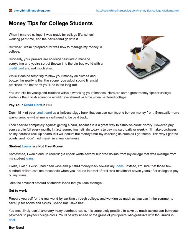 Money Tips For College Students money-tips-for-college-students