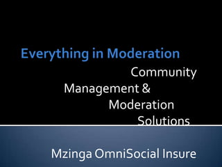 Everything in moderation | PPTX | Social Networking | Internet