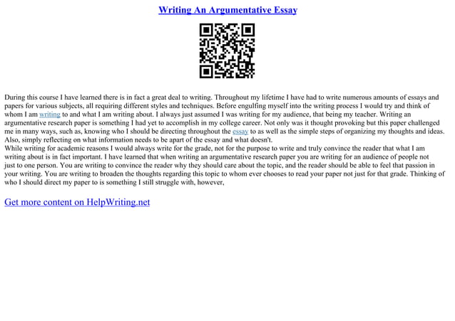 Everything Is An Argument | PPT