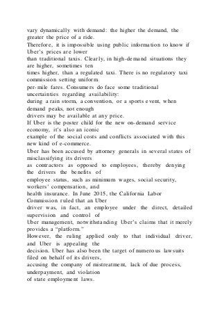 Everything on DemandThe Uberization” of E-commerceif you w | DOCX