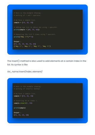 Everything Technical on List in Python-- | PDF | Web Design and HTML ...