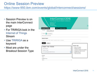 Everything TRIRIGA users need to know about IBM InterConnect 2016 with ...