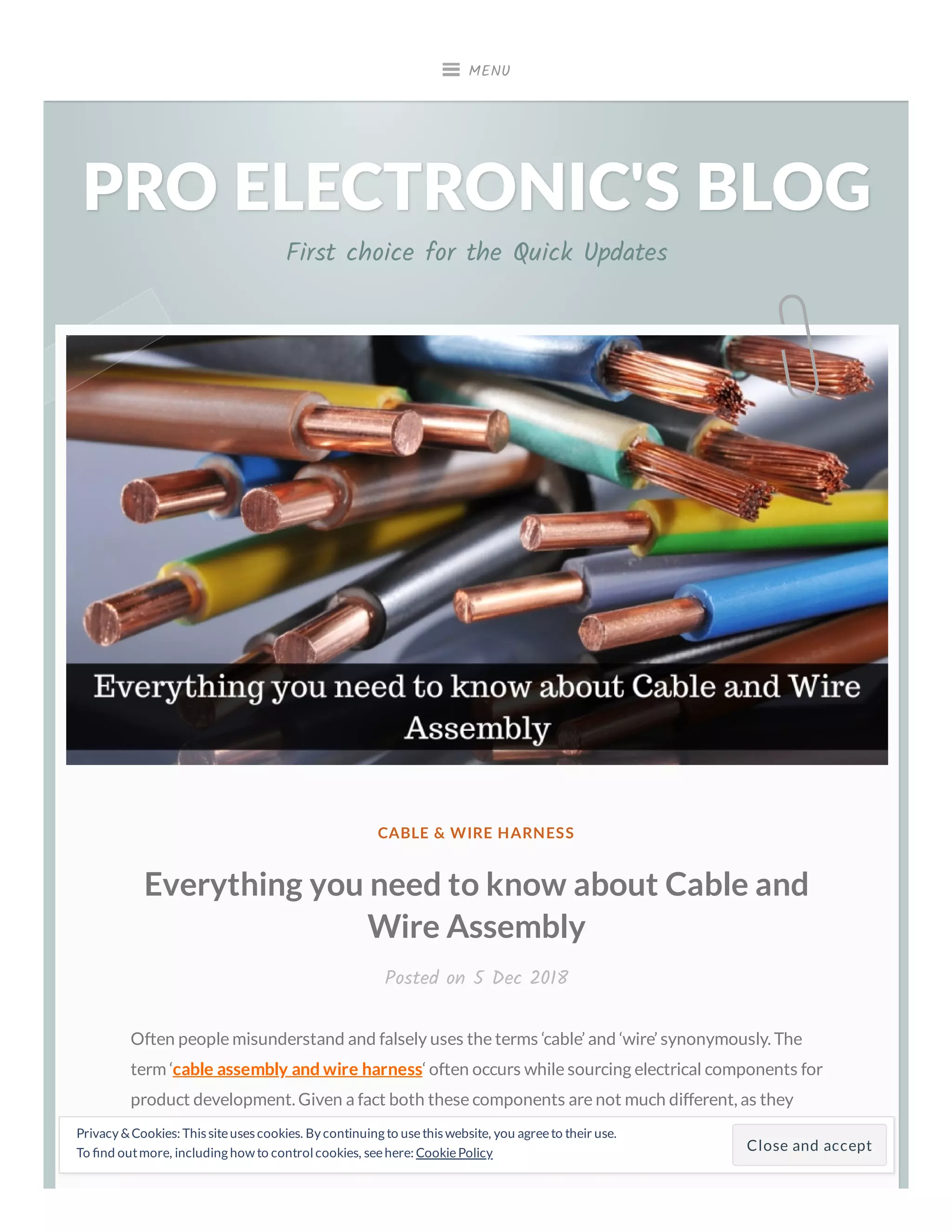 Everything you need to know about cable and wire assembly | PDF