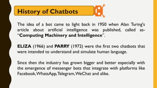 Everything you need to know about chatbots | PPT