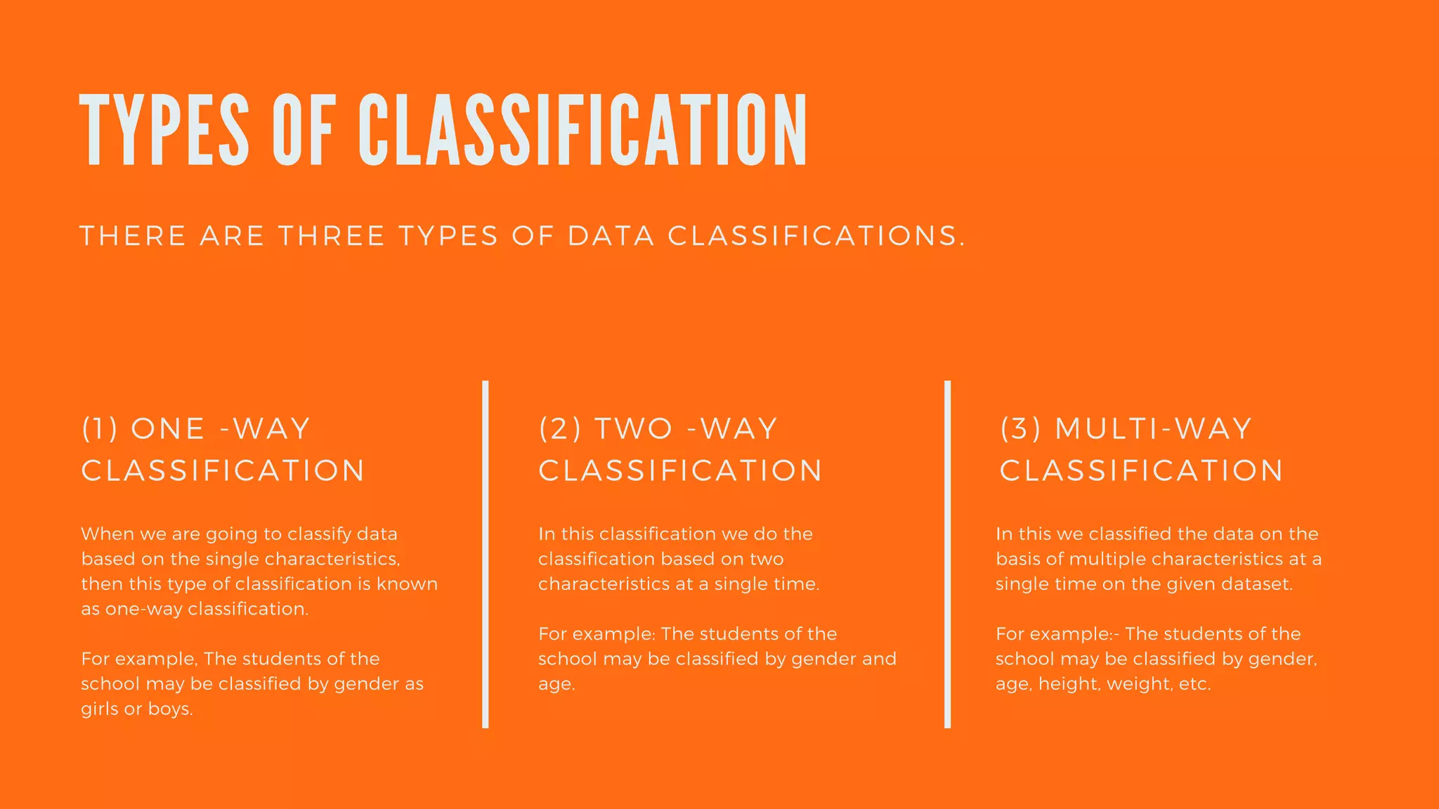 Classification of Data in Statistics | PPTX
