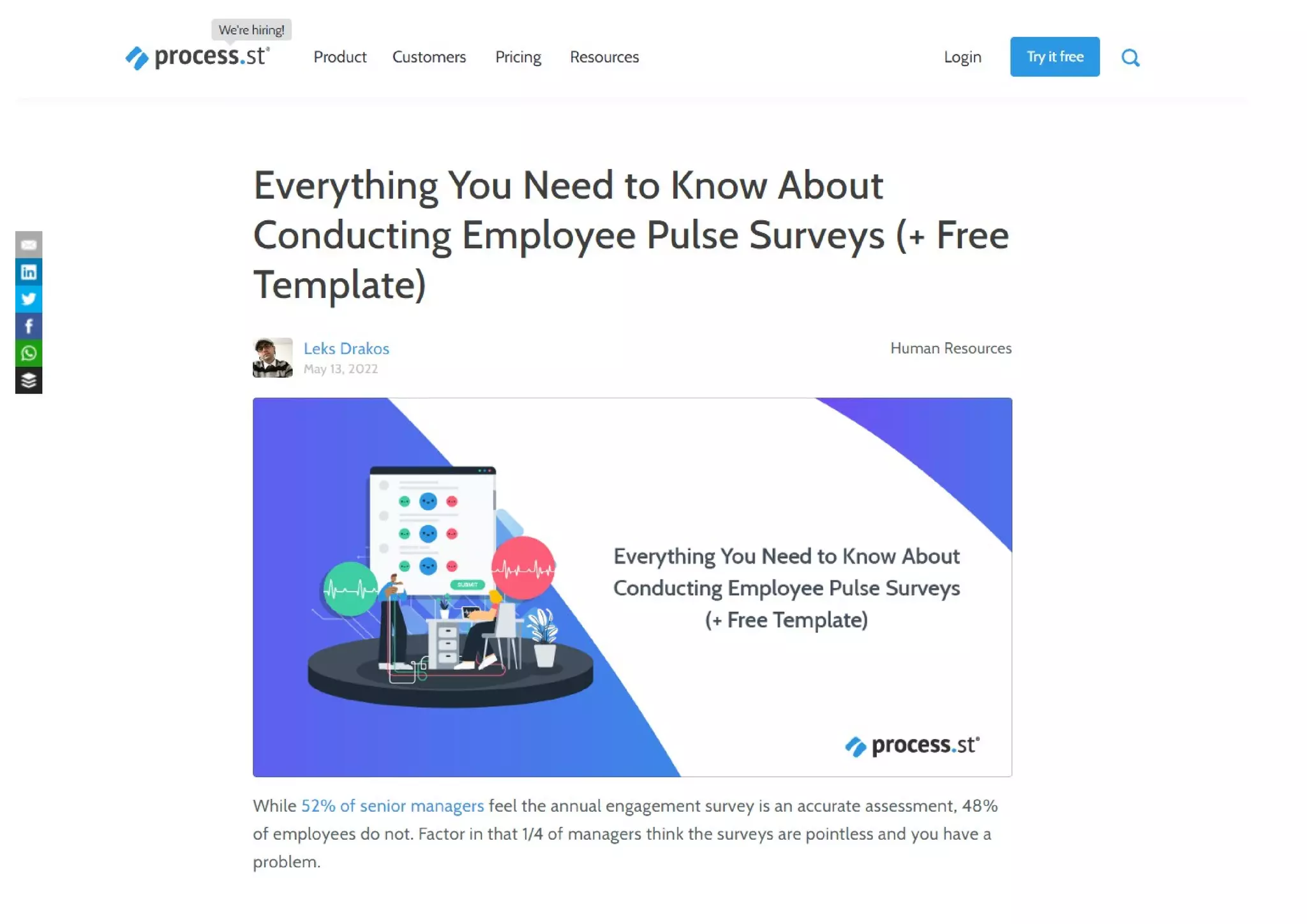 Everything You Need to Know About Conducting Employee Pulse Surveys (+ Free Template) | PPT
