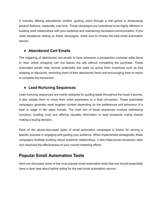 Everything You Need to Know About Email Automation | PDF