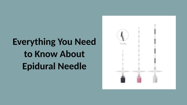 Epidural Needle : Everything You Need to Know About | PPT