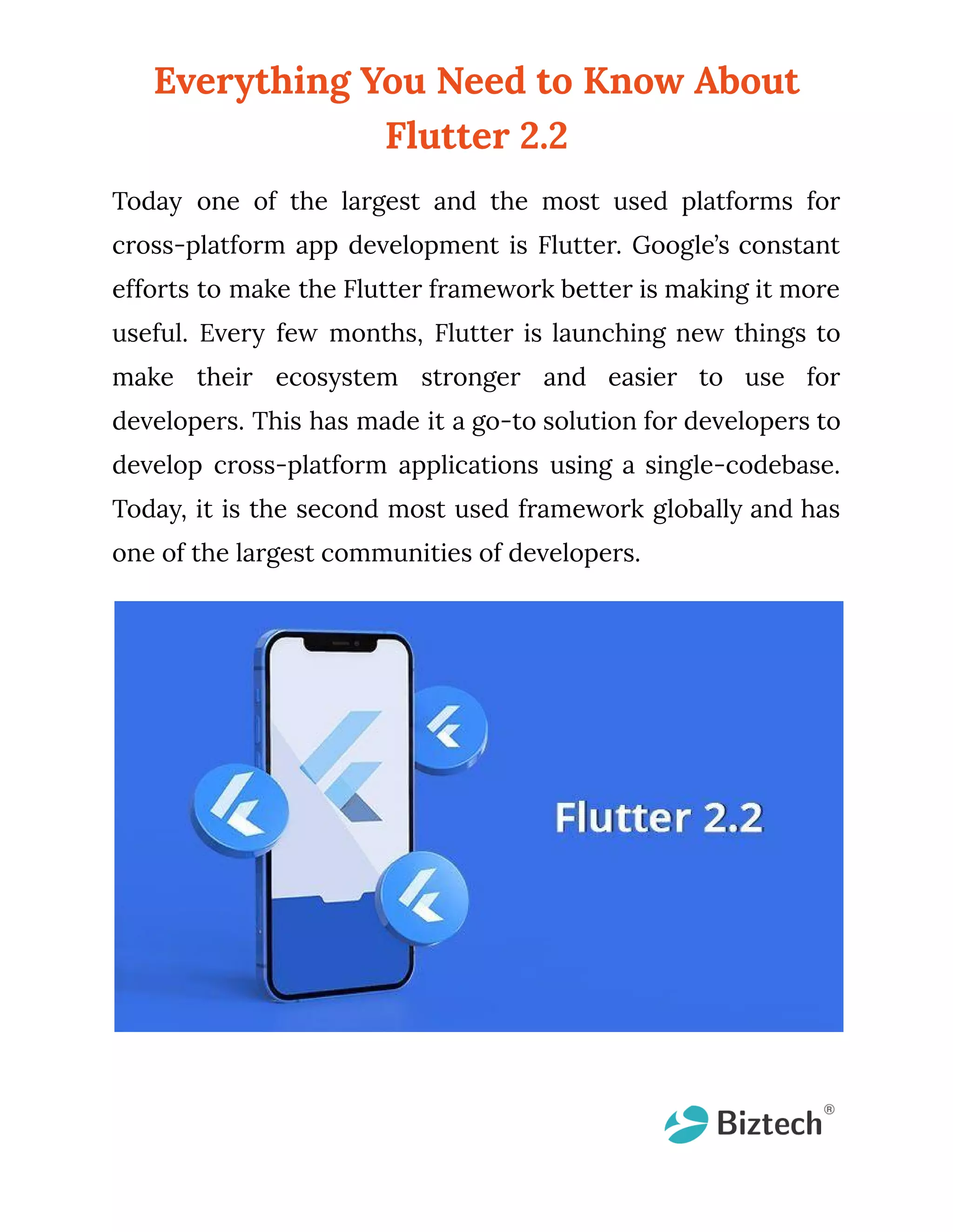 Everything you need to know about flutter 2.2 | PDF