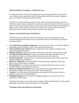 Everything You Need To Know About Food Delivery App Development Cost In ...