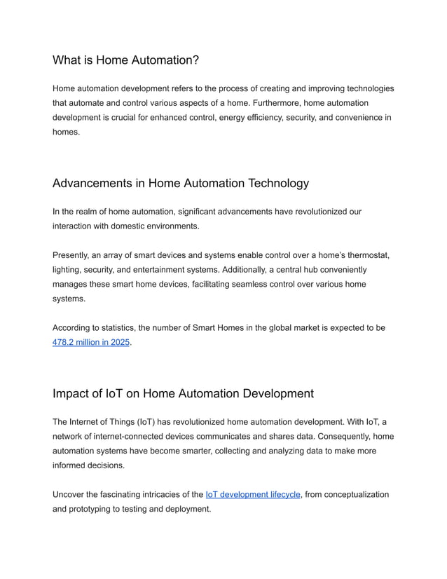Everything You Need to Know About Home Automation Development | PDF