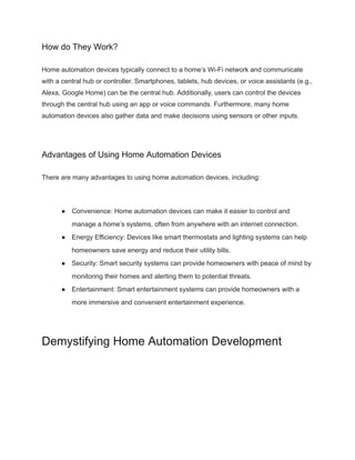 Everything You Need to Know About Home Automation Development | PDF