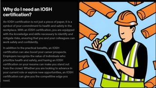 Everything you need to know about IOSH Course | PPT