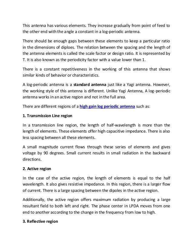 Everything you Need to Know about Log Periodic Antennas | PDF