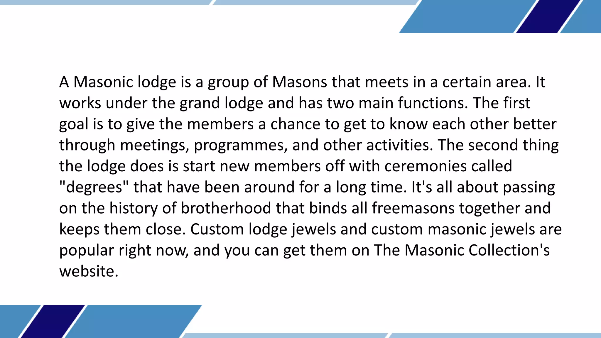 Everything you need to know about masonic jewels | PPTX