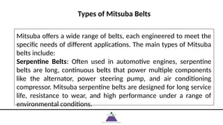 Everything You Need to Know About Mitsuba Belts Quality, Performance ...
