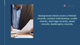Everything you Need to Know About National Background Check | PPTX
