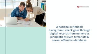 Everything you Need to Know About National Background Check | PPTX