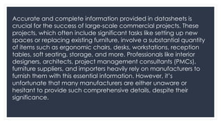 Everything You Need to Know About Office Furniture Datasheets | PPTX