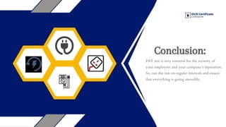 Everything you need to know about Portable Appliance Testing or PAT | PPT