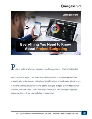 Everything You Need to Know About Project Budgeting | PDF