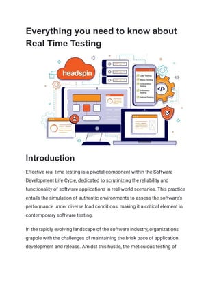 Everything you need to know about Real Time Testing.pdf | Cloud ...