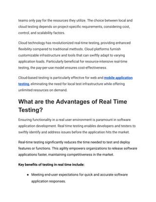 Everything you need to know about Real Time Testing.pdf | Cloud ...