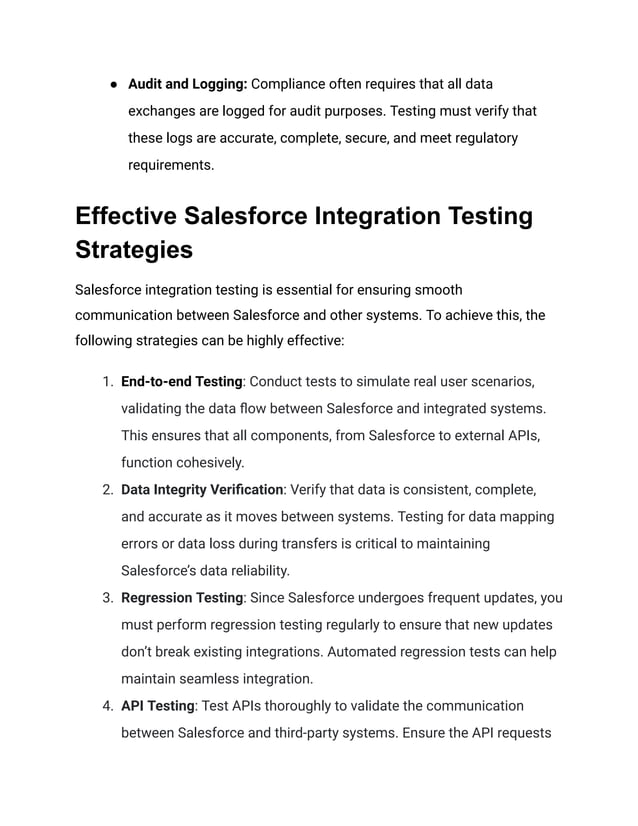 Everything You Need To Know About Salesforce Integration Testingpdf