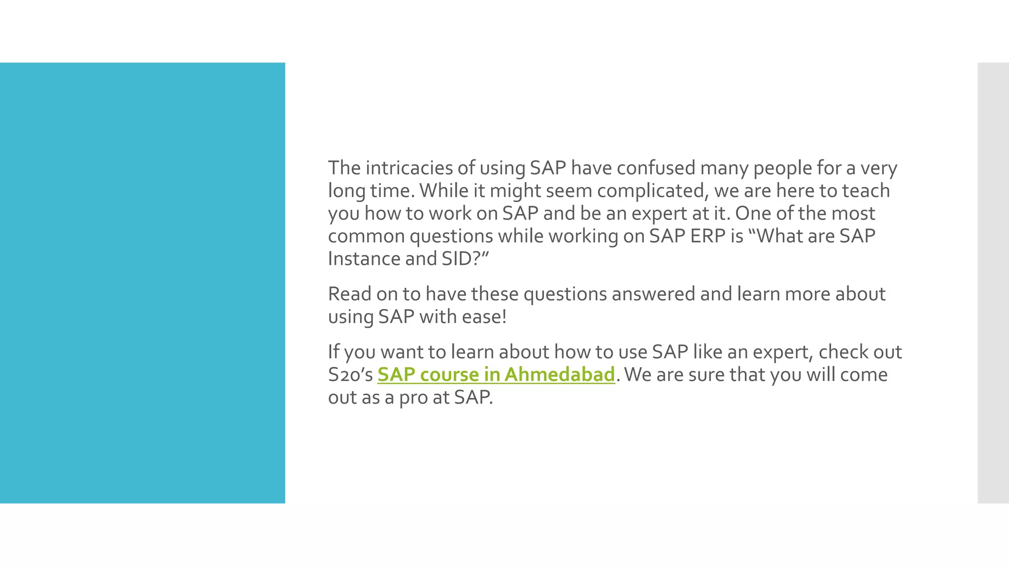 Everything You Need To Know About SAP Instance & SAP SID | PPTX