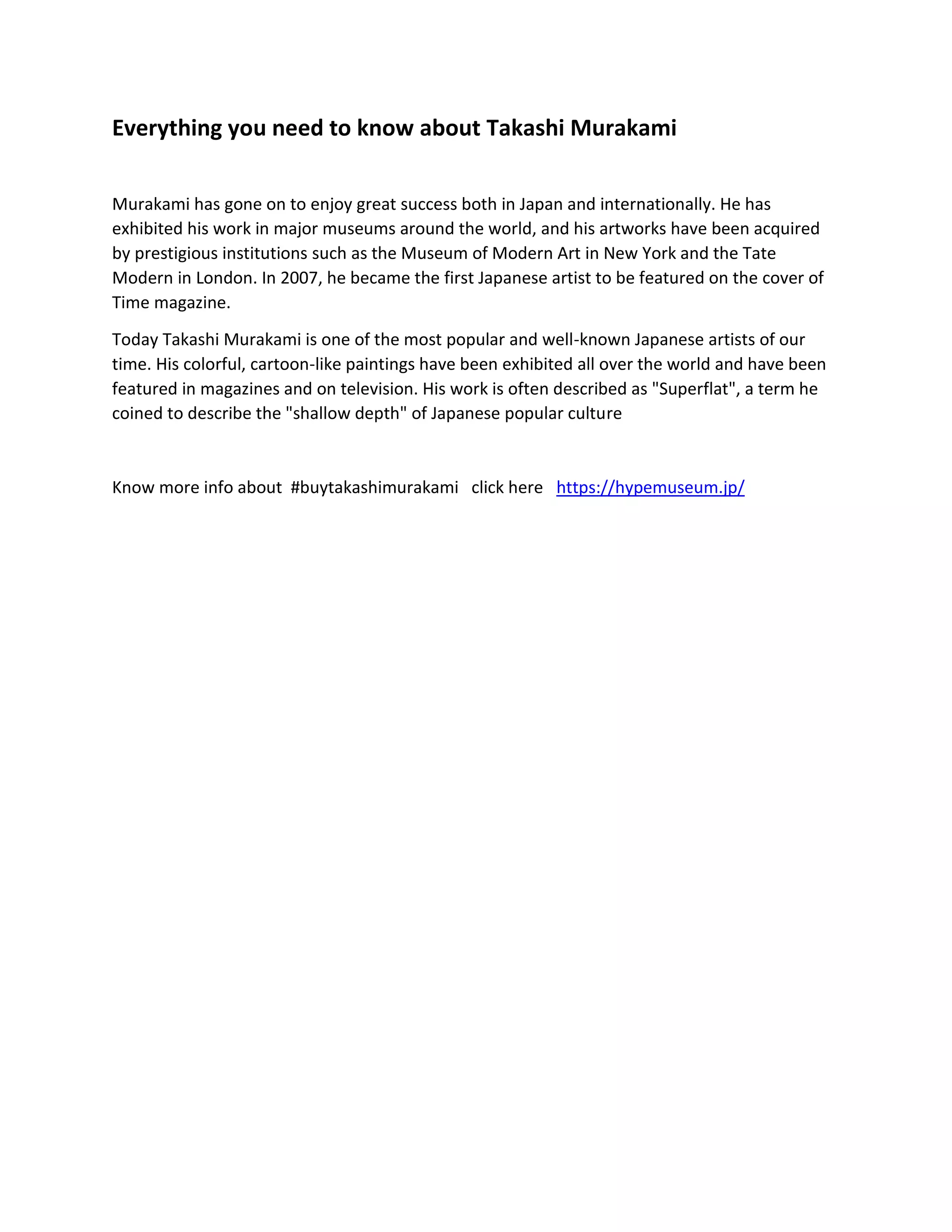 Everything you need to know about Takashi Murakami.docx