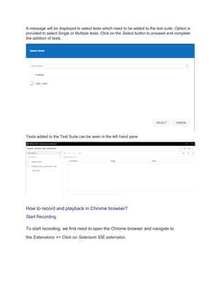 Everything you need to know about the Selenium IDE: Tutorial | PDF