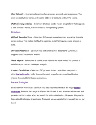 Everything you need to know about the Selenium IDE: Tutorial | PDF