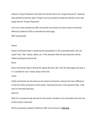 Everything you need to know about the Selenium IDE: Tutorial | PDF